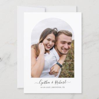 Simply Elegant with Photo on the Back Wedding Invitation | Zazzle