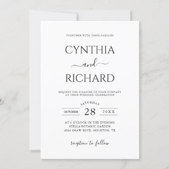 Simply Elegant with Photo on the Back Wedding Invitation | Zazzle