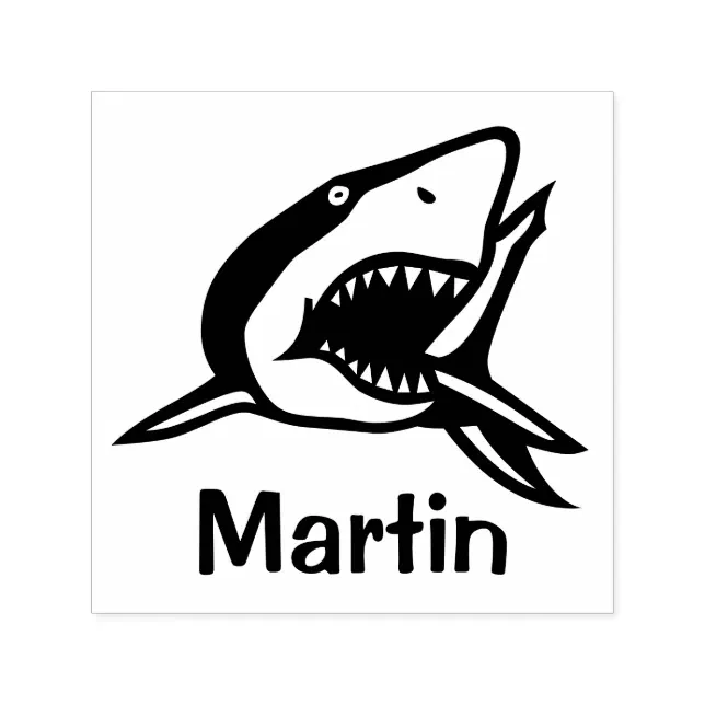 Simply Icons / Image - SHARK + ideas Self-inking Stamp | Zazzle