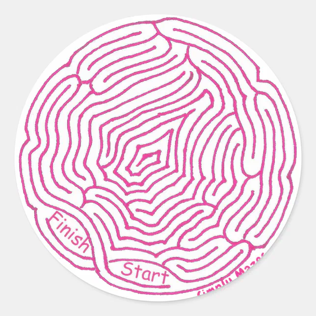 Simply Mazes Round Maze Sticker | Zazzle