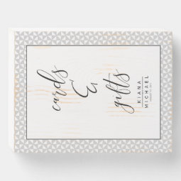 Simply Minimalist Cards & Gifts Black ID523 Wooden Box Sign | Zazzle