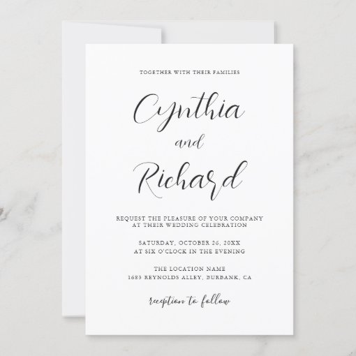 Simply Minimalist Style with Photo Wedding Invitation | Zazzle