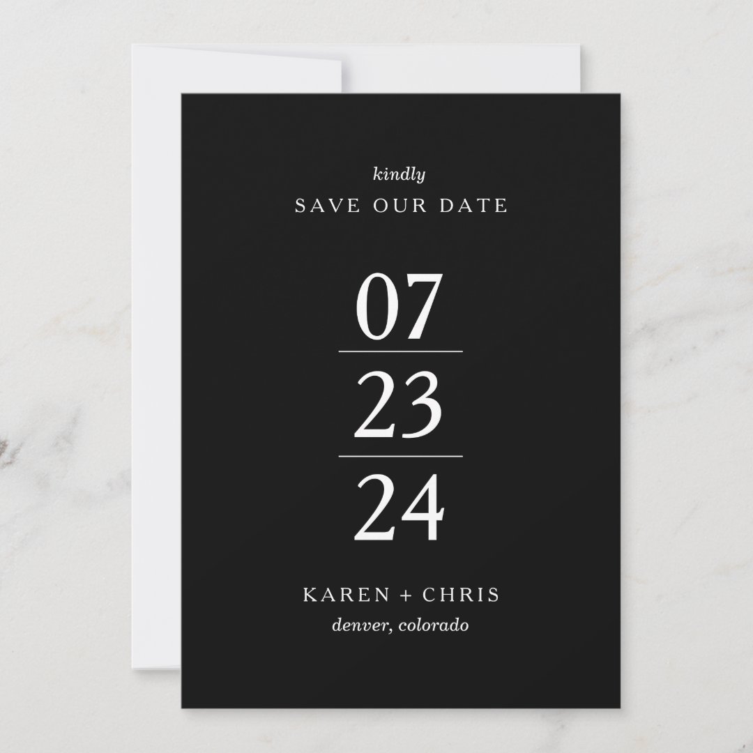 Simply Modern Save the Date | Zazzle