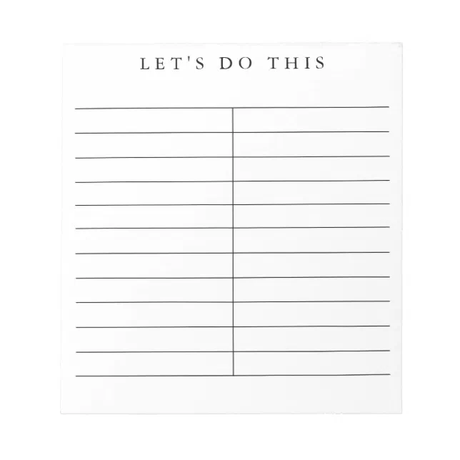 Simply Motivated personalized list notepad | Zazzle