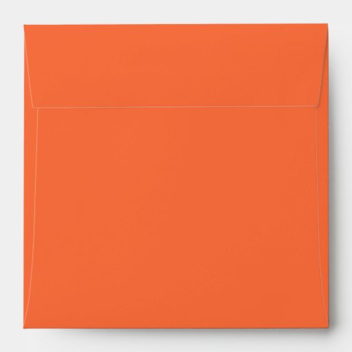 Simply Orange Wedding Invitation Envelope 5.5x5.5 | Zazzle