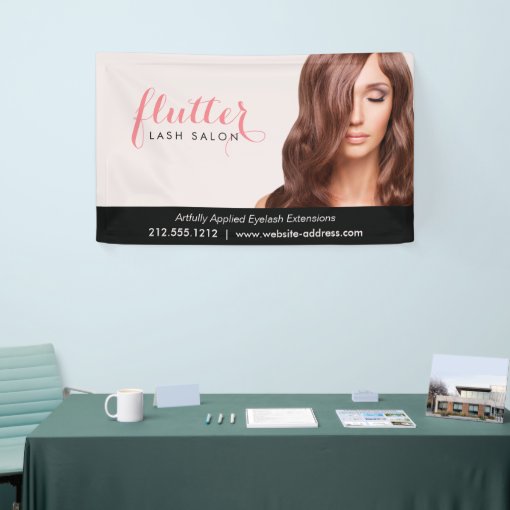 Simply Pink Lash Salon Photo Banner | Zazzle