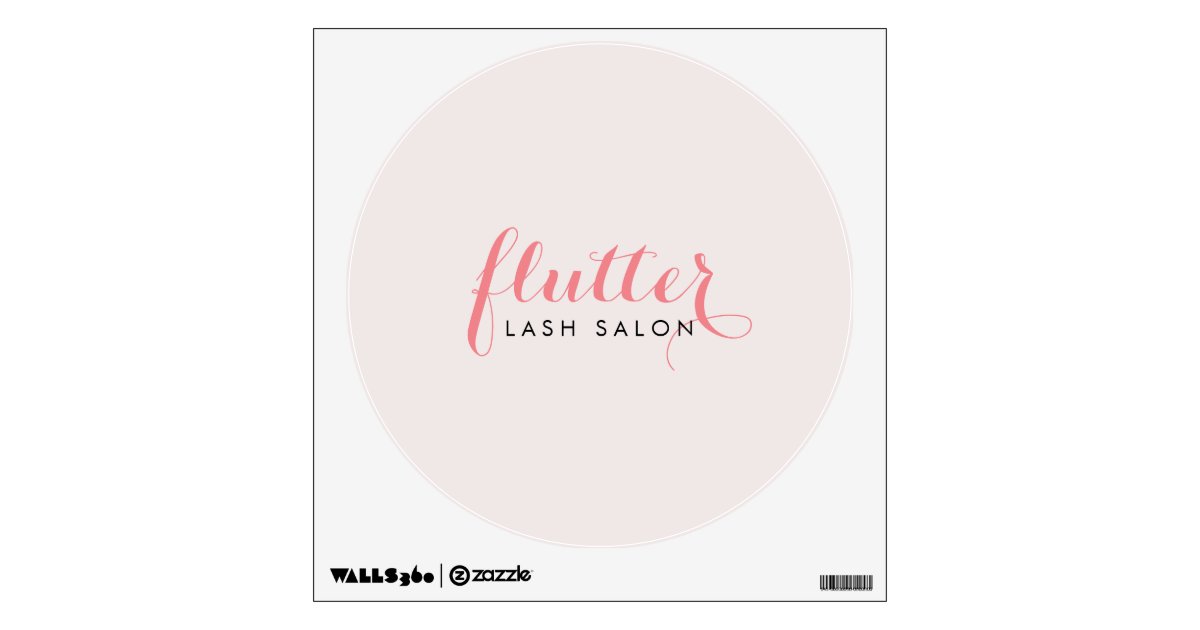 Simply Pink Lash Salon Wall Decal | Zazzle