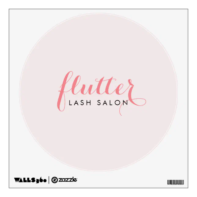 Simply Pink Lash Salon Wall Decal | Zazzle