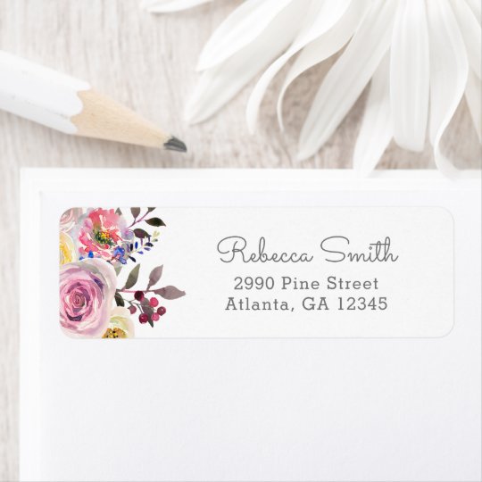 Simply Pretty Return Address Labels | Zazzle.com