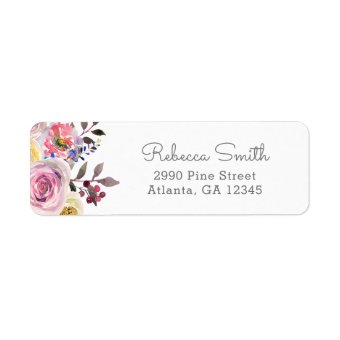 Simply Pretty Return Address Labels | Zazzle