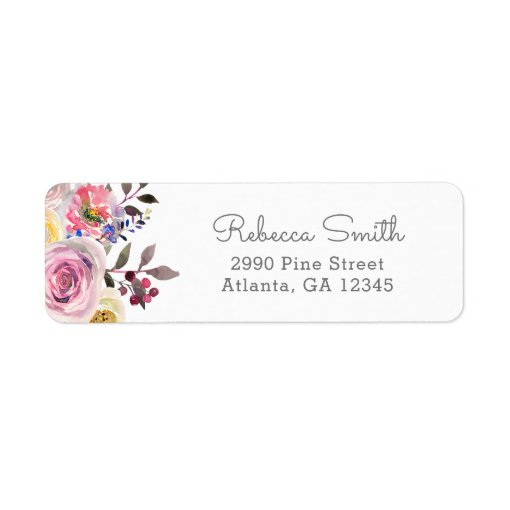 Simply Pretty Return Address Labels | Zazzle
