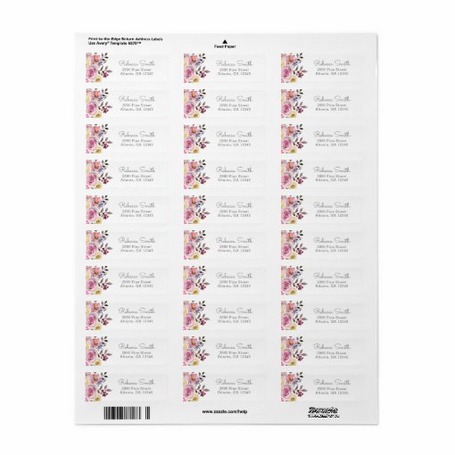 Simply Pretty Return Address Labels | Zazzle