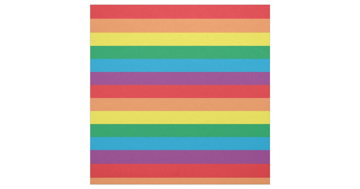 Simply Rainbow Pattern Fabric | Zazzle