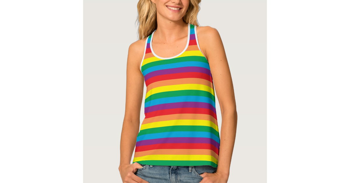 Simply Rainbow Pattern Tank Top | Zazzle