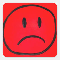Sad Face Stickers | Zazzle