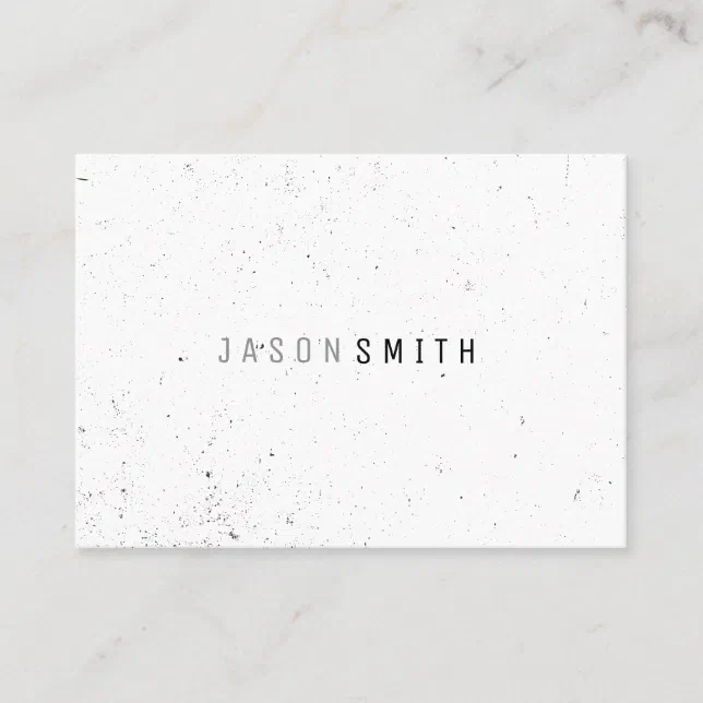 Simply Speckled (black / white) Business Card | Zazzle