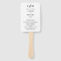 Simply Splendid EDITABLE COLOR Wedding Program Hand Fan | Zazzle
