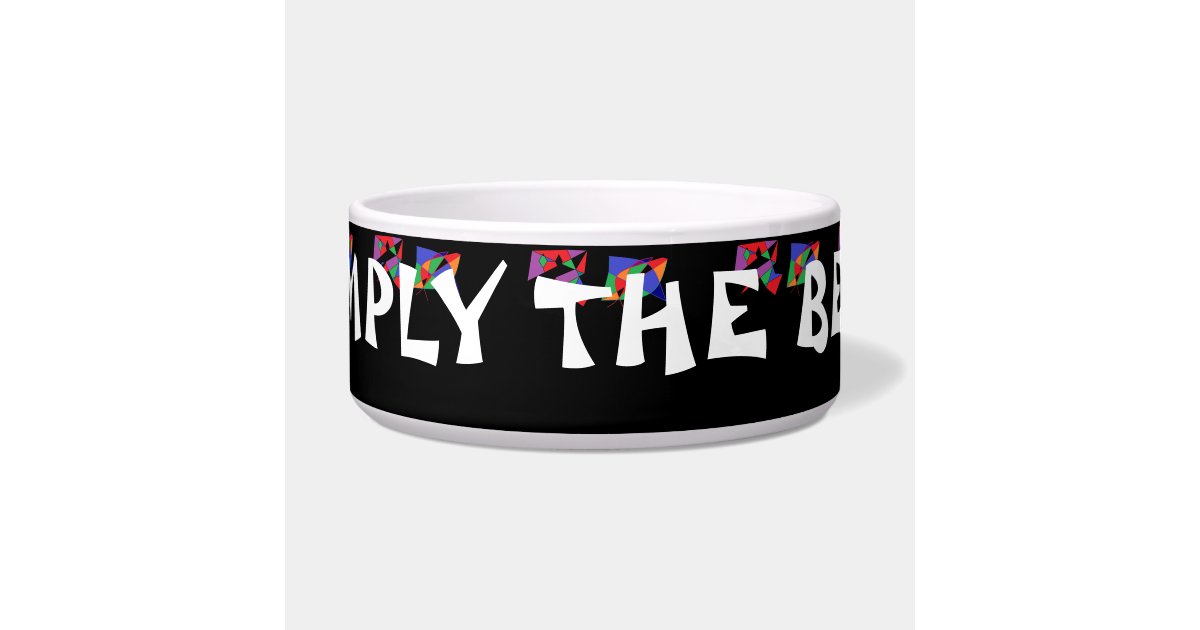 Simply the best logo on black patterns with red bowl | Zazzle