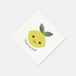 Simply the Zest Cute Kawaii Lemon Napkins | Zazzle
