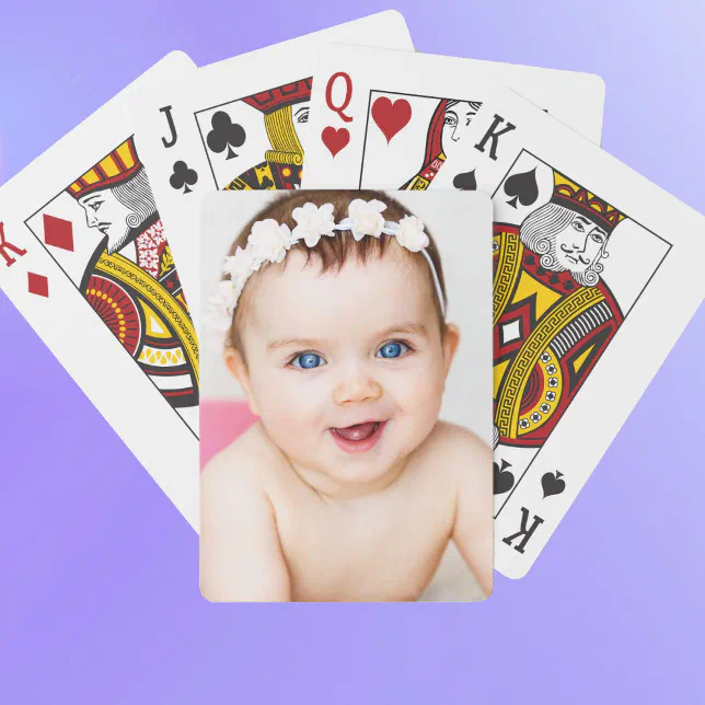 Simply Upload Your Photo 54 Photos of Baby! Poker Cards | Zazzle