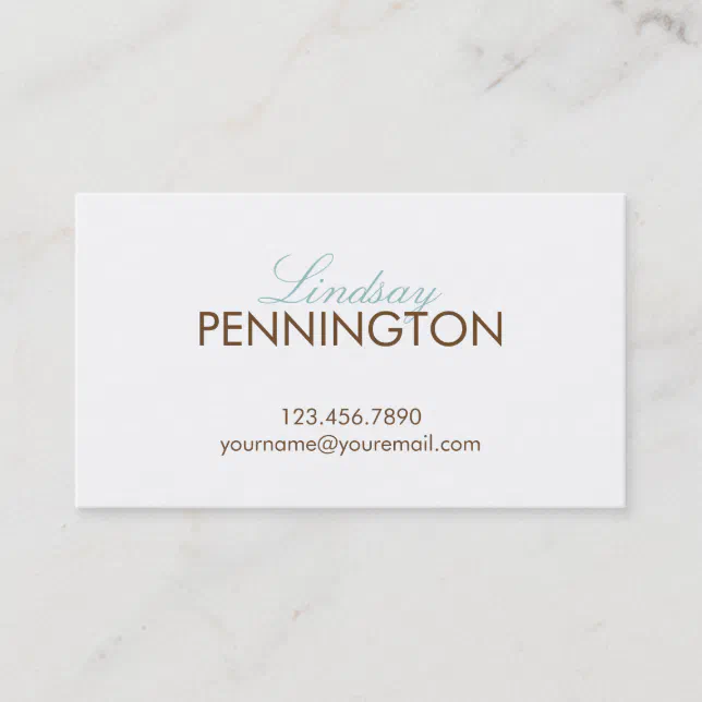 Simply Yours Modern Calling Card or Business Card | Zazzle