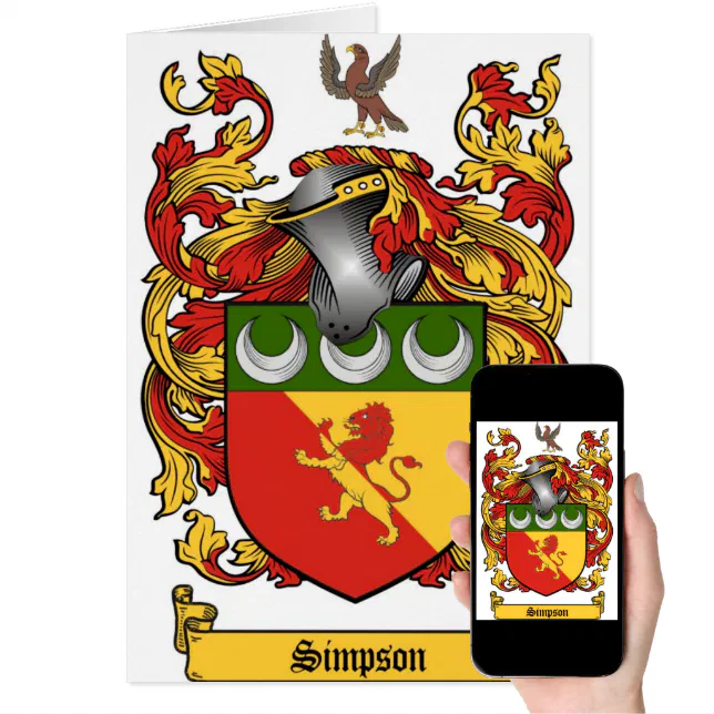 Simpson Crest - Coat of Arms | Zazzle
