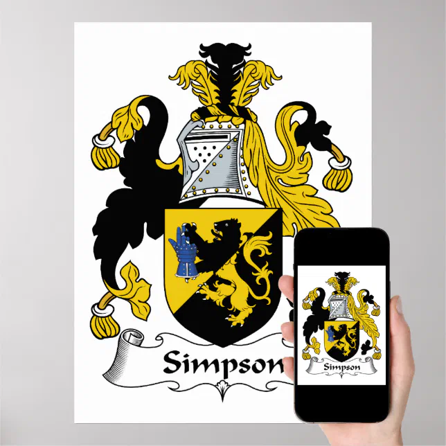 Simpson Family Crest Poster | Zazzle