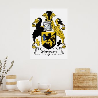 Simpson Family Crest Poster | Zazzle