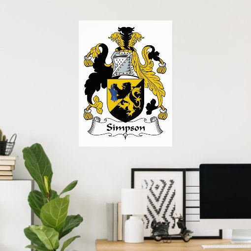 Simpson Family Crest Poster | Zazzle