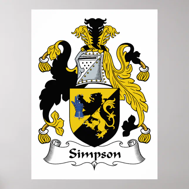 Simpson Family Crest Poster | Zazzle