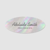 simulated iridescent shell name tag | Zazzle