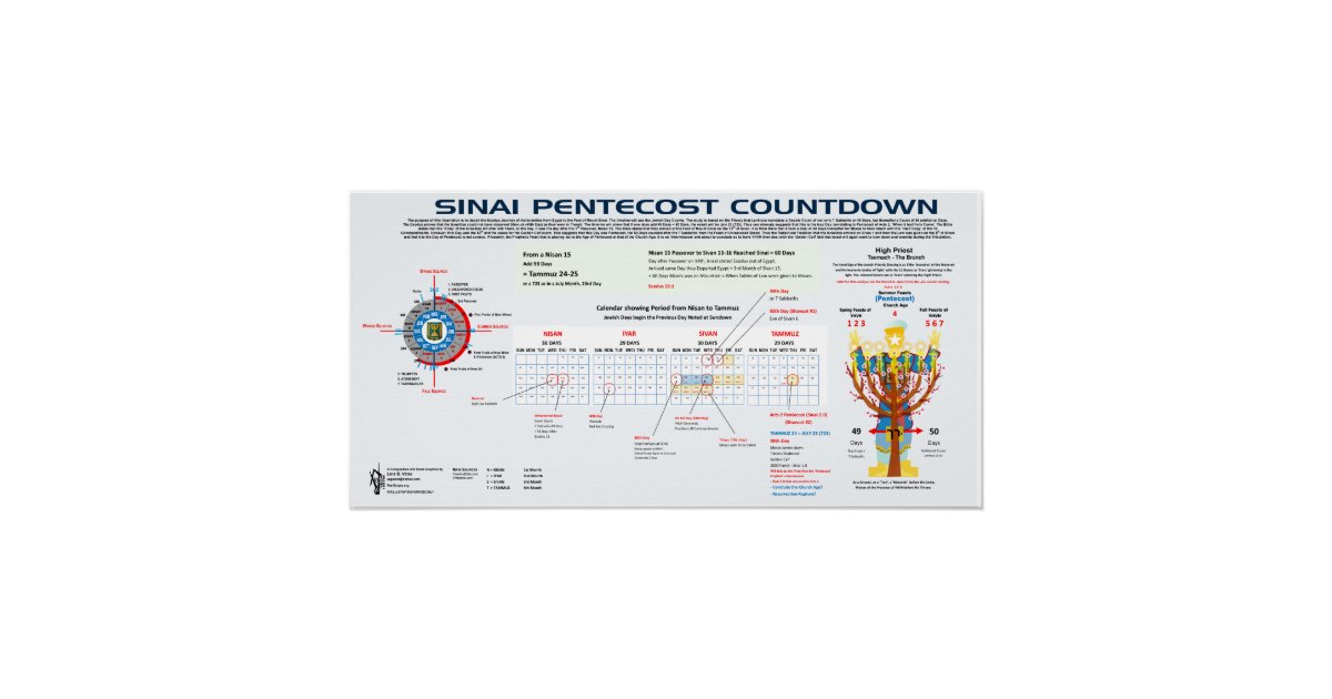 Sinai Pentecost Calendar 2 Poster | Zazzle