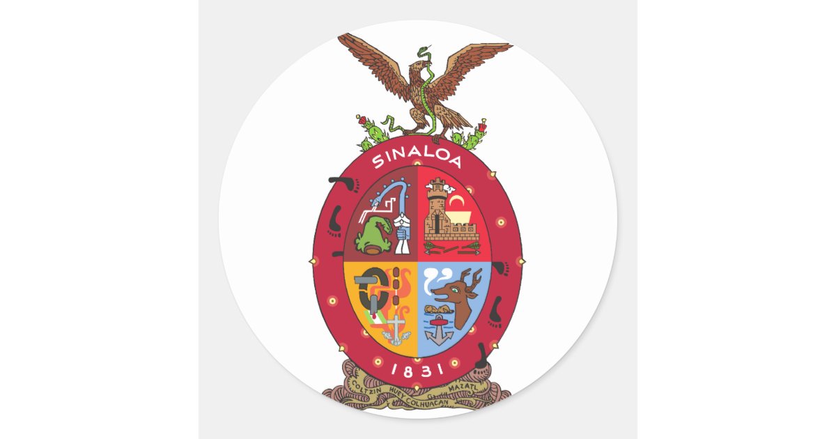 Sinaloa, Mexico Classic Round Sticker | Zazzle
