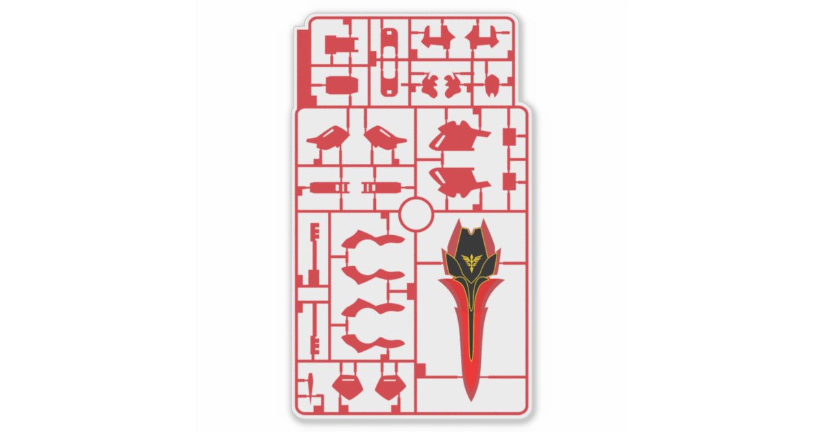 sinanju gundam gunpla plamo plastic model runner sticker | Zazzle