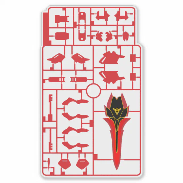 sinanju gundam gunpla plamo plastic model runner sticker | Zazzle