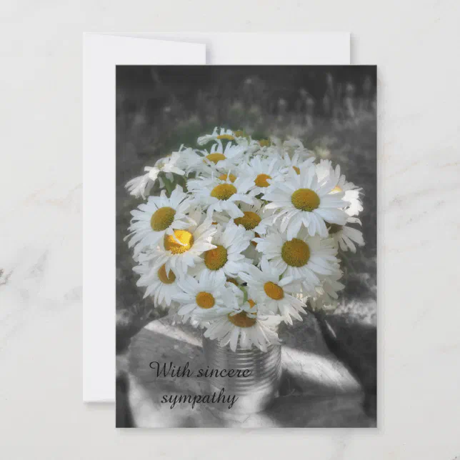 Sincere Sympathy Flat Card | Zazzle