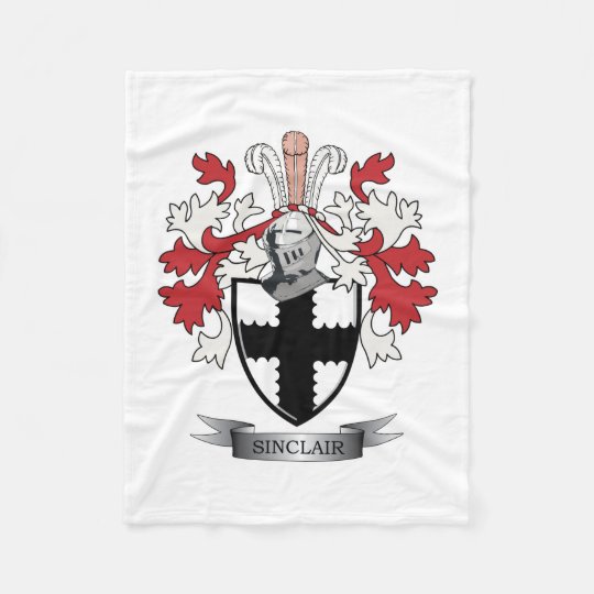 Sinclair Family Crest Coat of Arms Fleece Blanket | Zazzle.com