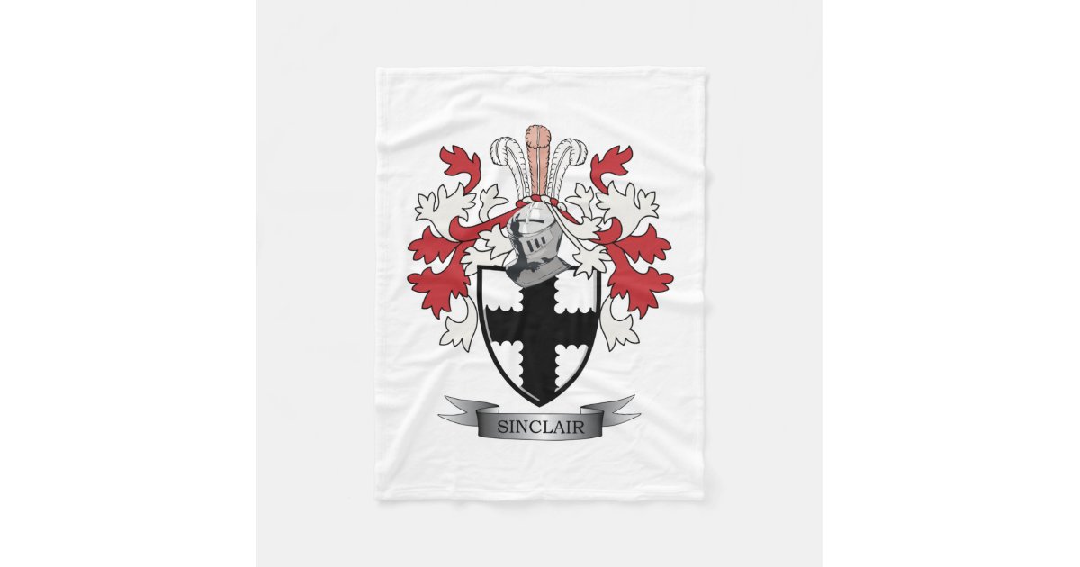 Sinclair Family Crest Coat of Arms Fleece Blanket | Zazzle