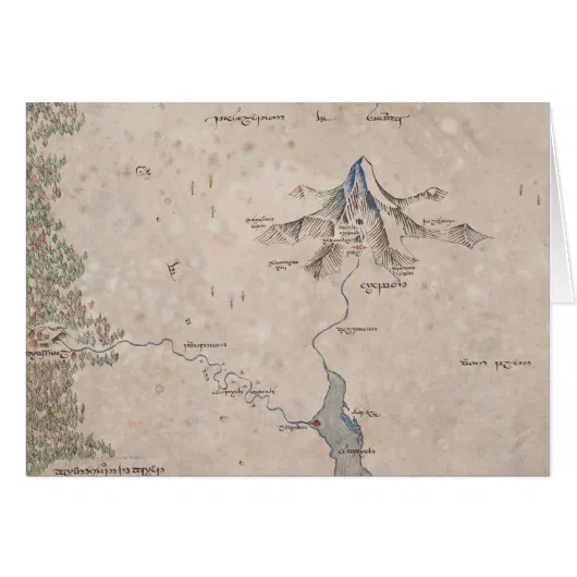 Sindarin Map of The Lonely Mountain | Zazzle