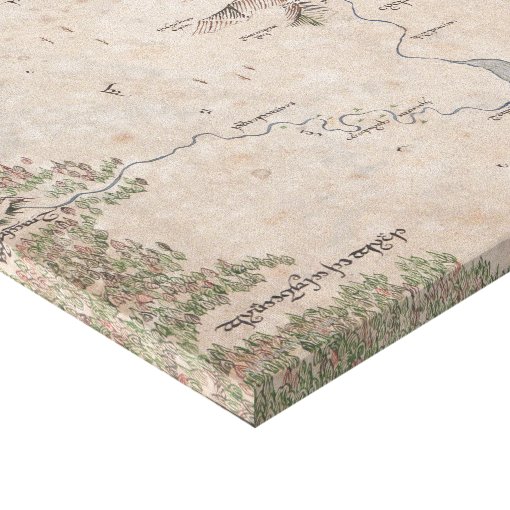 Sindarin Map of The Lonely Mountain Canvas Print | Zazzle