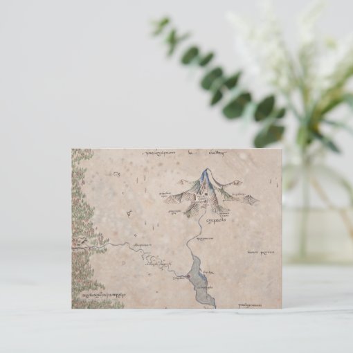 Sindarin Map of The Lonely Mountain Postcard | Zazzle