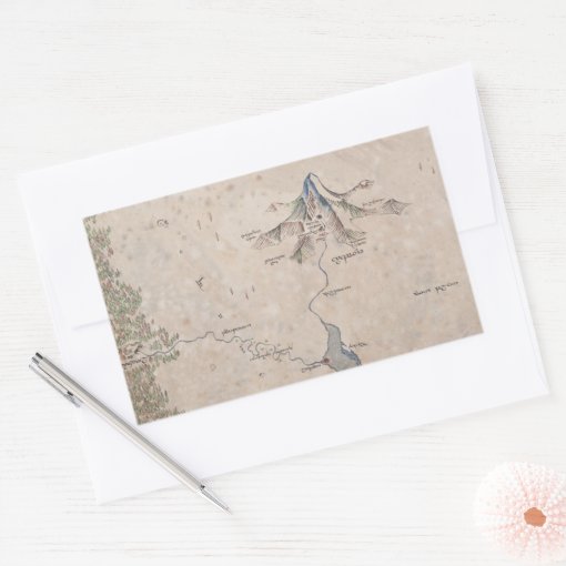 Sindarin Map of The Lonely Mountain Rectangular Sticker | Zazzle