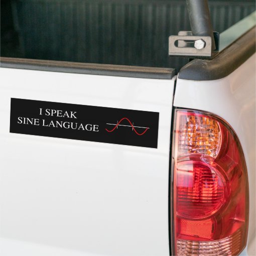 Sine Language Bumper Sticker | Zazzle