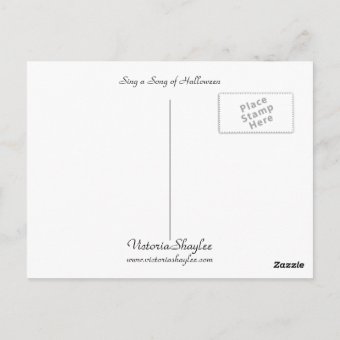Sing a Song of Halloween Postcard | Zazzle