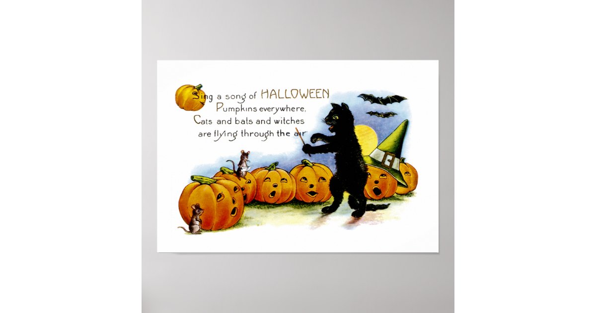 Sing a Song of Halloween Poster | Zazzle
