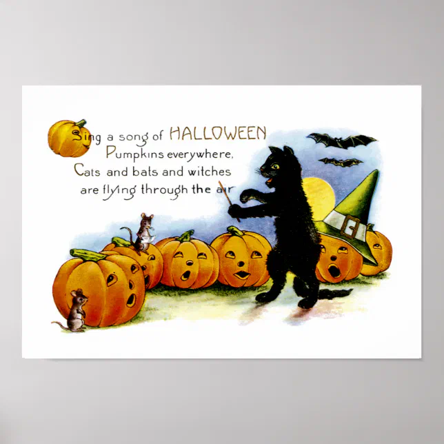 Sing a Song of Halloween Poster | Zazzle