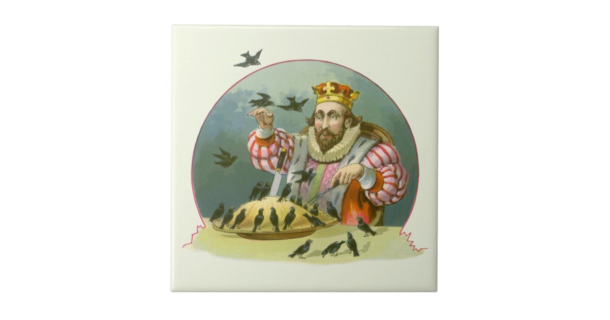Sing a Song of Sixpence, Vintage Nursery Rhyme Tile | Zazzle