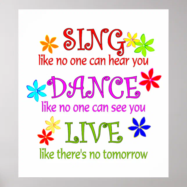 Sing Dance Live Poster | Zazzle