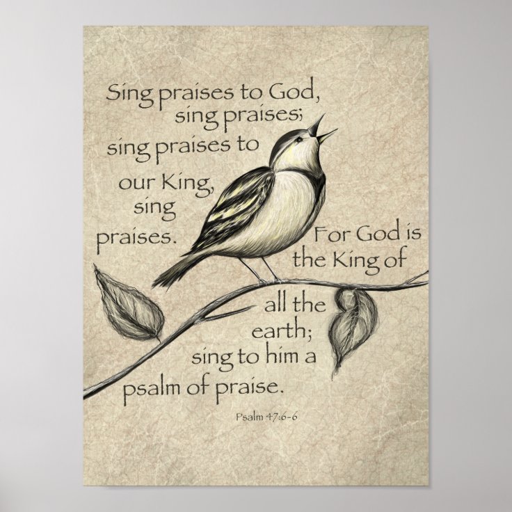 Sing praise! poster | Zazzle