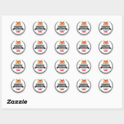 Singapore Classic Round Sticker | Zazzle